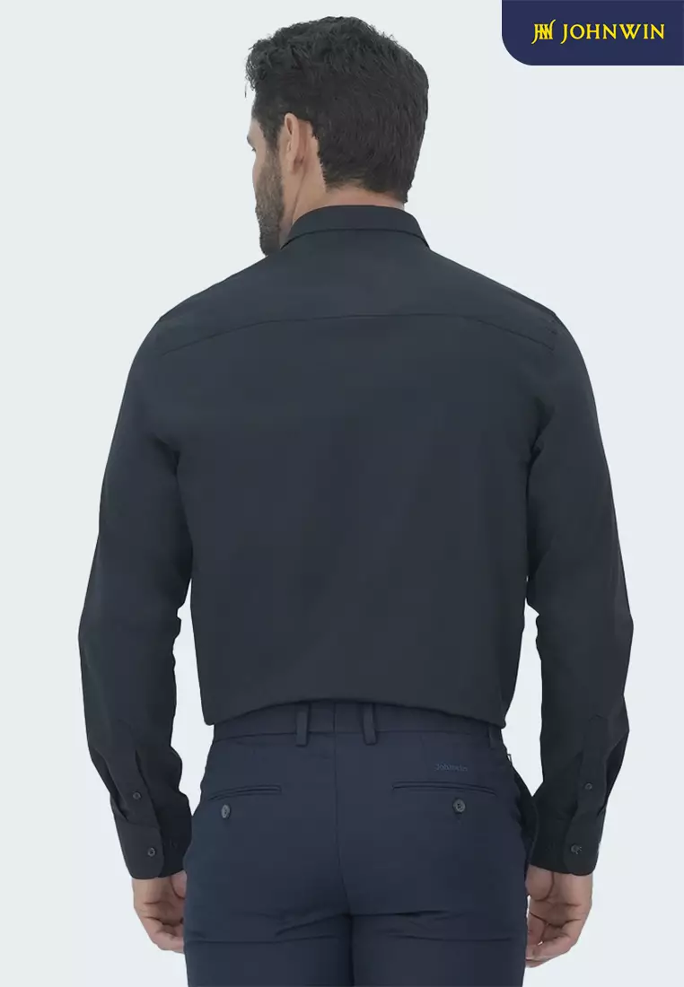 Jual Johnwin Johnwin - Kemeja Formal Oppulence - Kemeja Pria - Model Basic - Katun Knitting ...