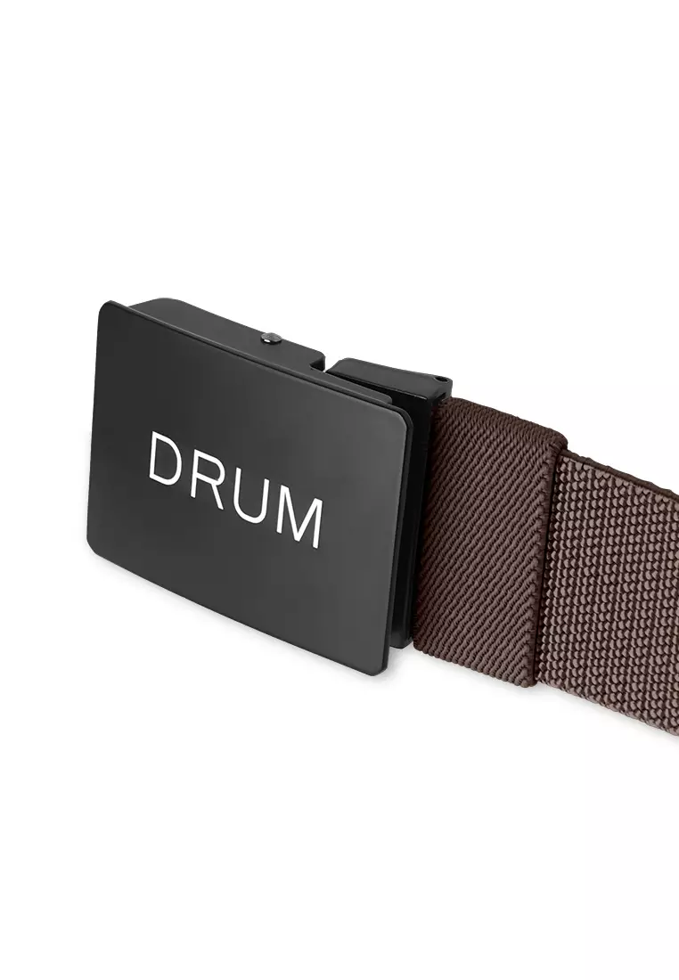 Buy DRUM DRUM SELECT Plate buckle Woven belt- Brown Online | ZALORA ...