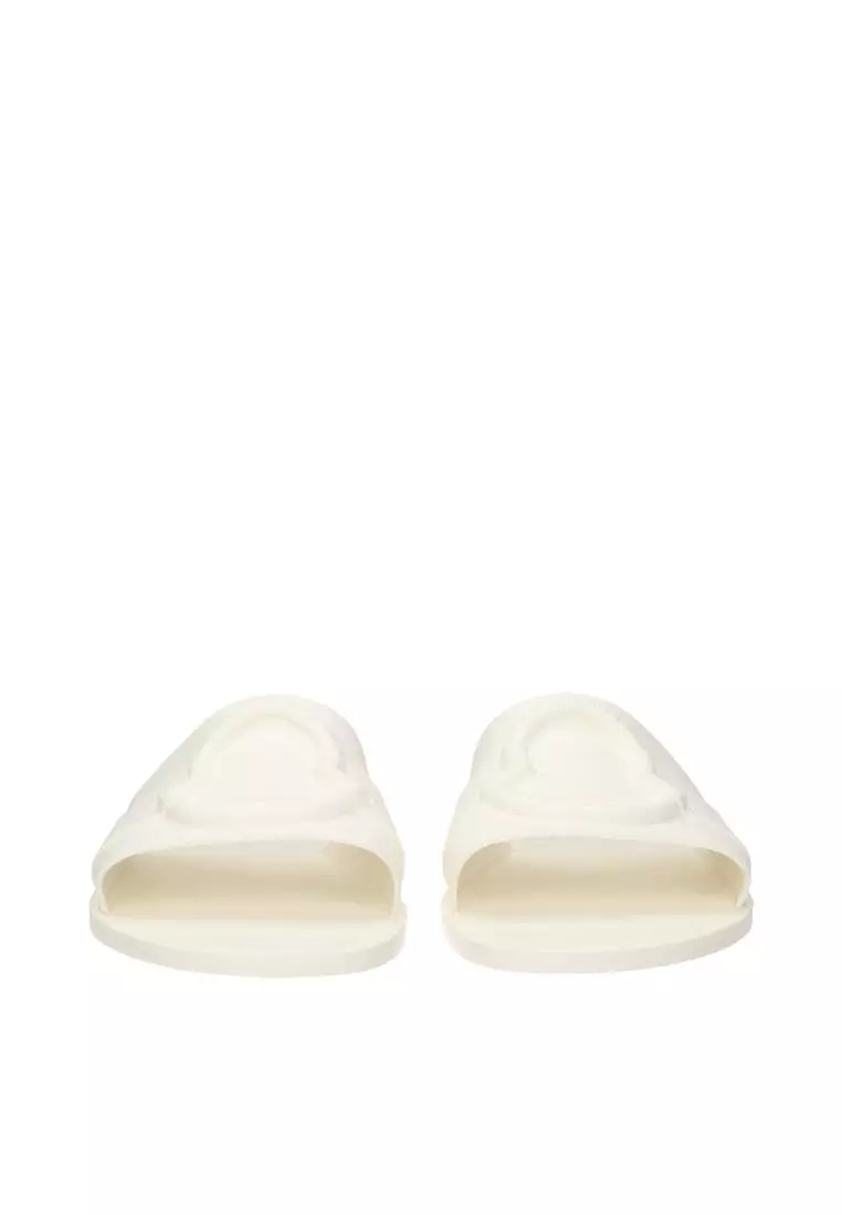 Buy Moncler Open Toe Rubber Slippers with Front Logo 2025 Online | ZALORA