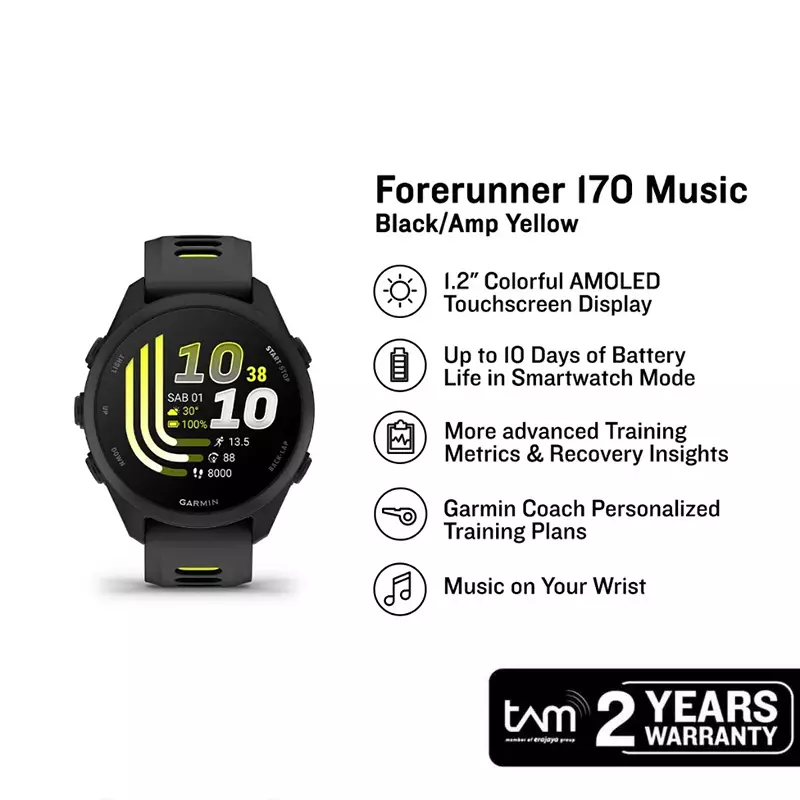 Jual Garmin Jam Tangan Unisex Garmin Forerunner 170 Music 010-03920-52 ...