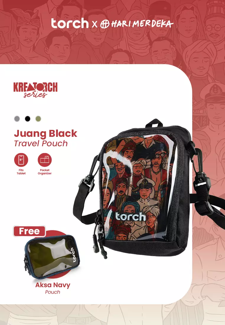 Jual TORCH.ID Torch Juang Black Sling Bag Hari Merdeka Edition + Free ...