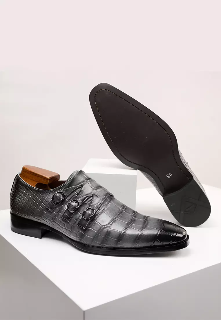 Twenty Eight Shoes Alligator Pattern Leather Monk Strap Shoes MK5009-6 ...