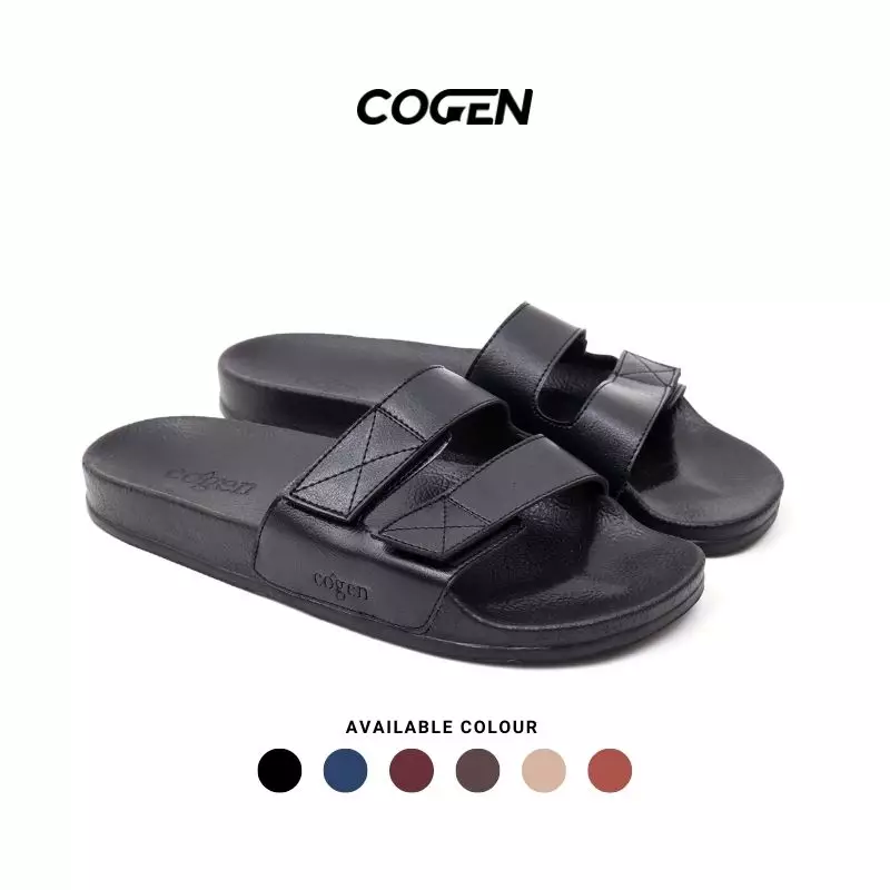 Jual Cogen Cogen Sandal Unisex Basel Collection - Black Original 2024 ...