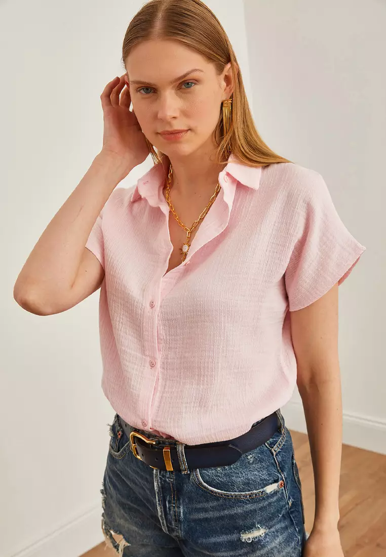 Buy Olalook Basic Muslin Shirt 2025 Online | ZALORA Philippines