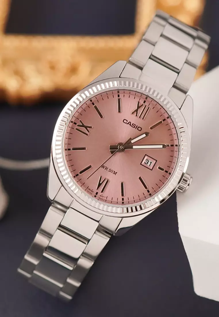Buy CASIO Casio Women Analog Watch LTP-1302DD-4A1V Silver Stainless Steel Strap 2024 Online | ZALORA