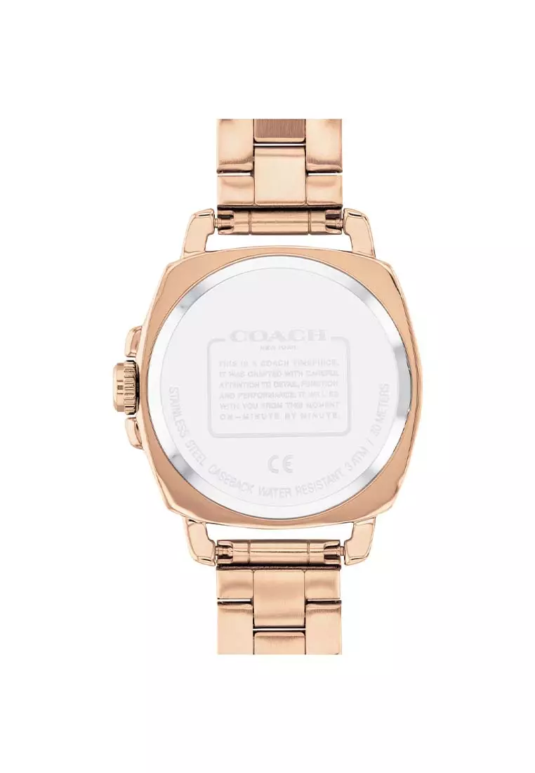 Buy COACH Boyfriend Logo Rose Gold Stainless Steel Analog Women's Watch ...