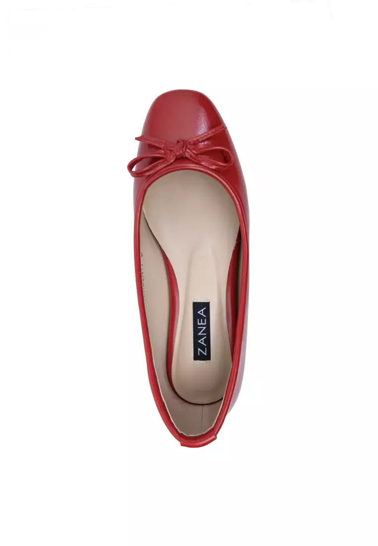 Buy Zanea Shoes Clarice Flats (Red) 2025 Online | ZALORA Philippines