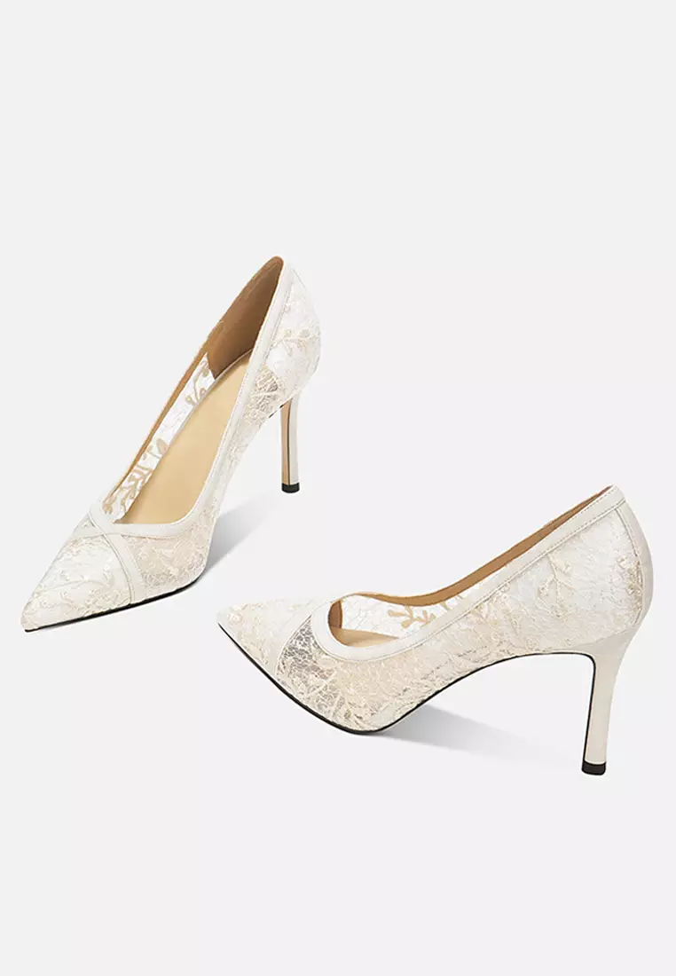 Buy Twenty Eight Shoes 8CM Simple Pointed Lace Wedding Heels PX708-40-1 ...