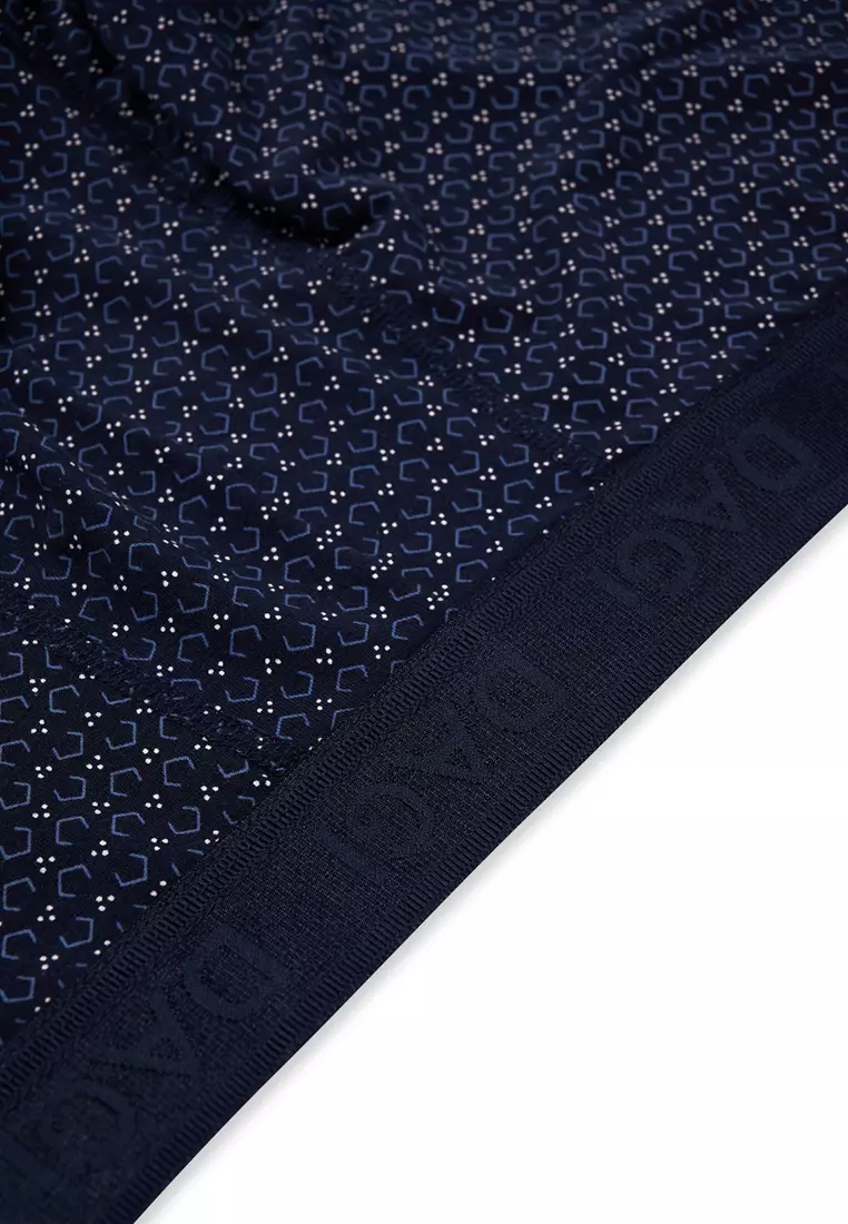 DAGİ 3-Pack Navy-Blue Basic Boxer, Geometric Print, Regular Fit ...