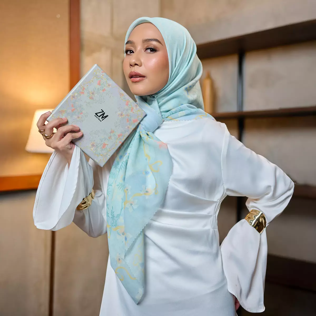 Jual ZM [INCLUDE PREMIUM HARD BOX] ZM Zaskia Mecca - Scarf Syari ...