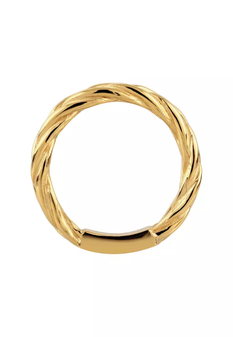 Buy Kuzzoi Men's Silver Braided Band Ring – Gold-Plated 2026 Online ...