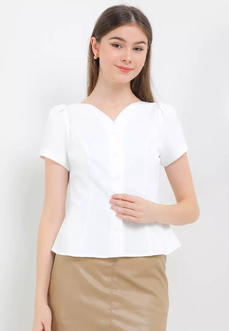 Jual WHITE|MODE Arshavina Blouses Original 2025 | ZALORA Indonesia