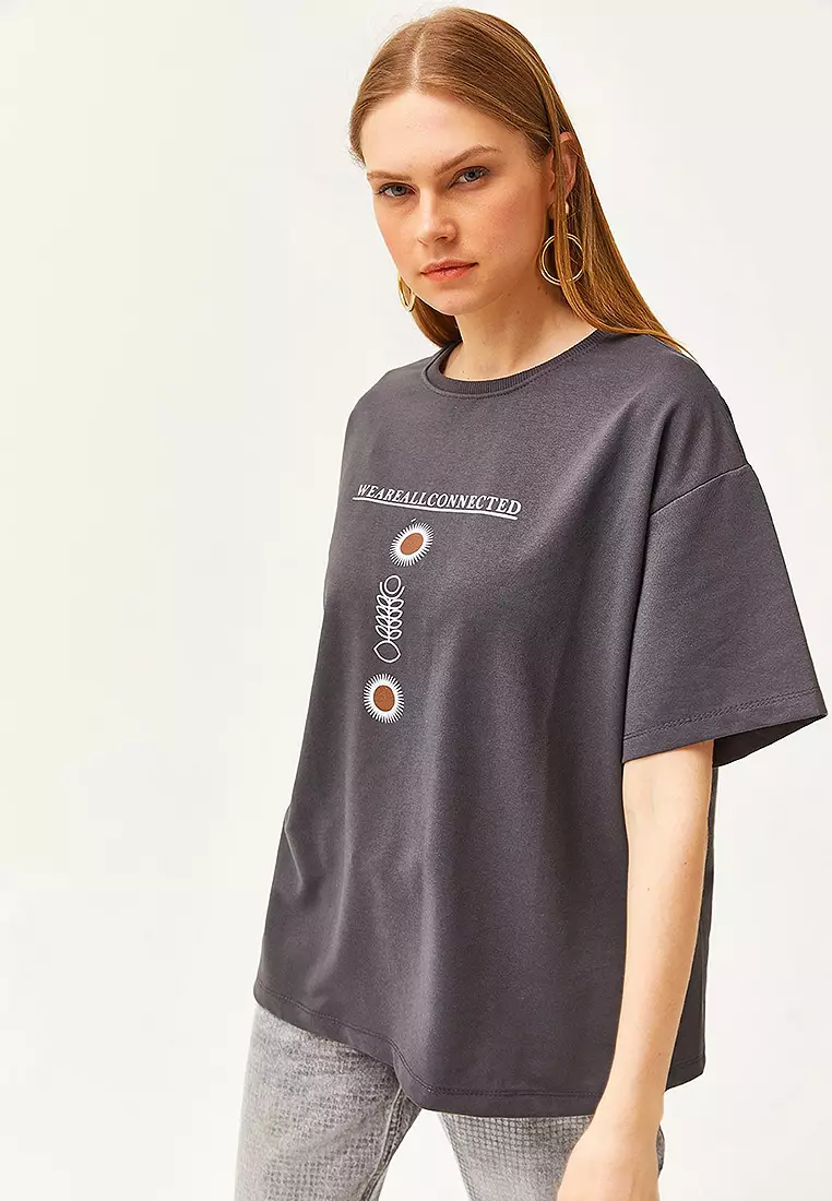 Jual Olalook Symbol Front Back Printed 2 Thread Unisex Oversize T-Shirt ...