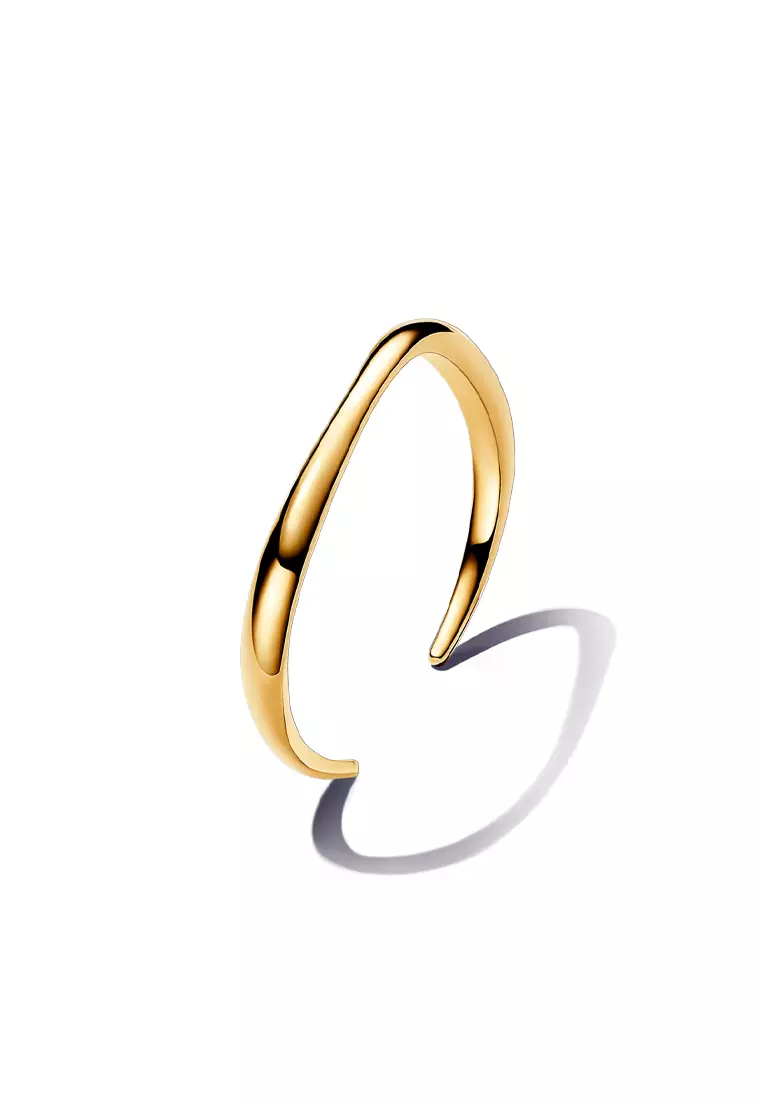 Buy PANDORA Pandora Essence 14k Gold Plated Organically Shaped Open Bangle Online | ZALORA Malaysia