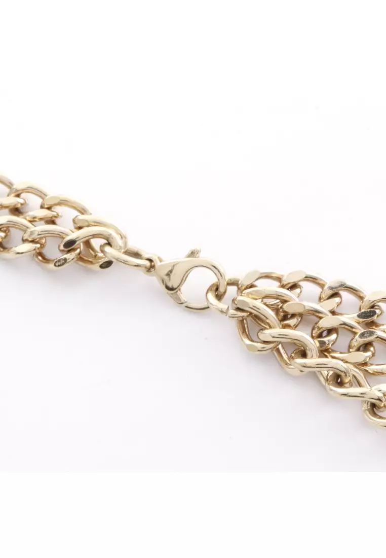 Buy Chanel Pre-Loved Chanel COCO chain belt GP Rhinestone gold pink 02P ...