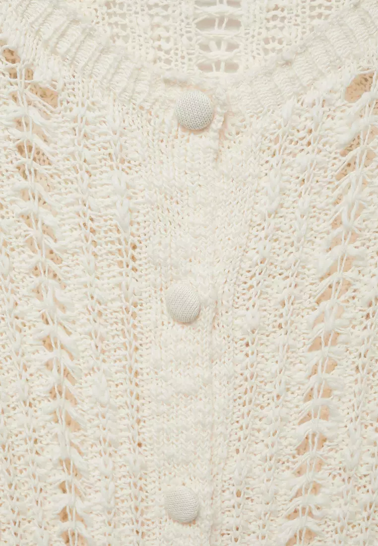 Jual Mango Openwork Knit Cardigan Original 2025 | ZALORA Indonesia