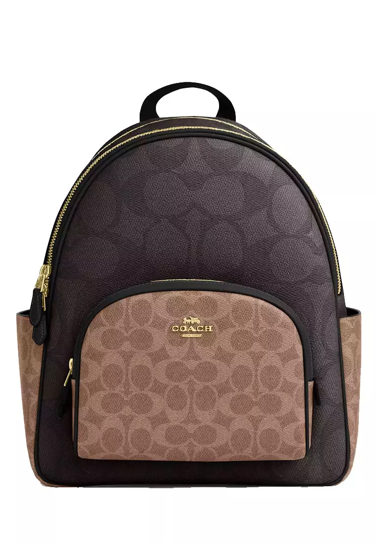 Buy COACH Court Backpack In Blocked Signature Canvas 2025 Online ...
