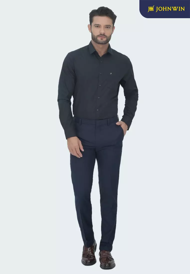 Jual Johnwin Johnwin - Kemeja Formal Oppulence - Kemeja Pria - Model Basic - Katun Knitting ...