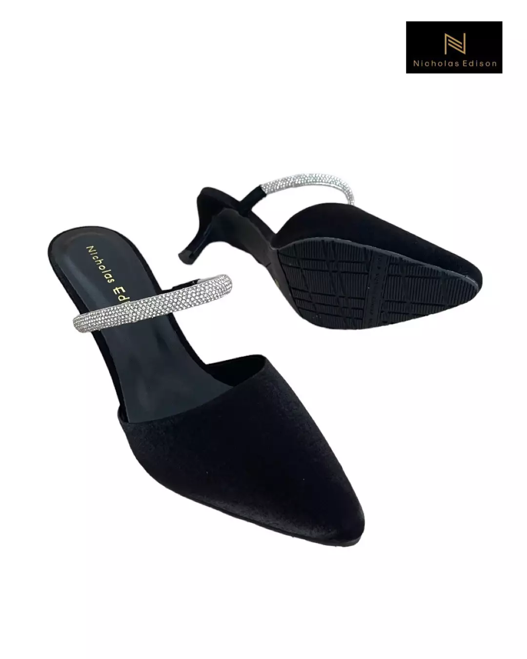 Jual NICHOLAS EDISON Nicholas Edison Heel Alanis Black Original 2024 ...
