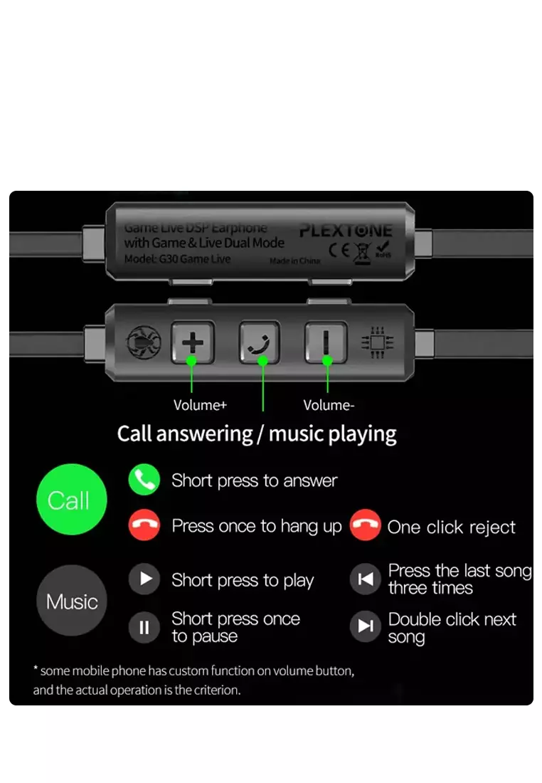 Buy Latest Gadget Plextone G30GL Type-C Gaming Earphone With Boom Mic ...