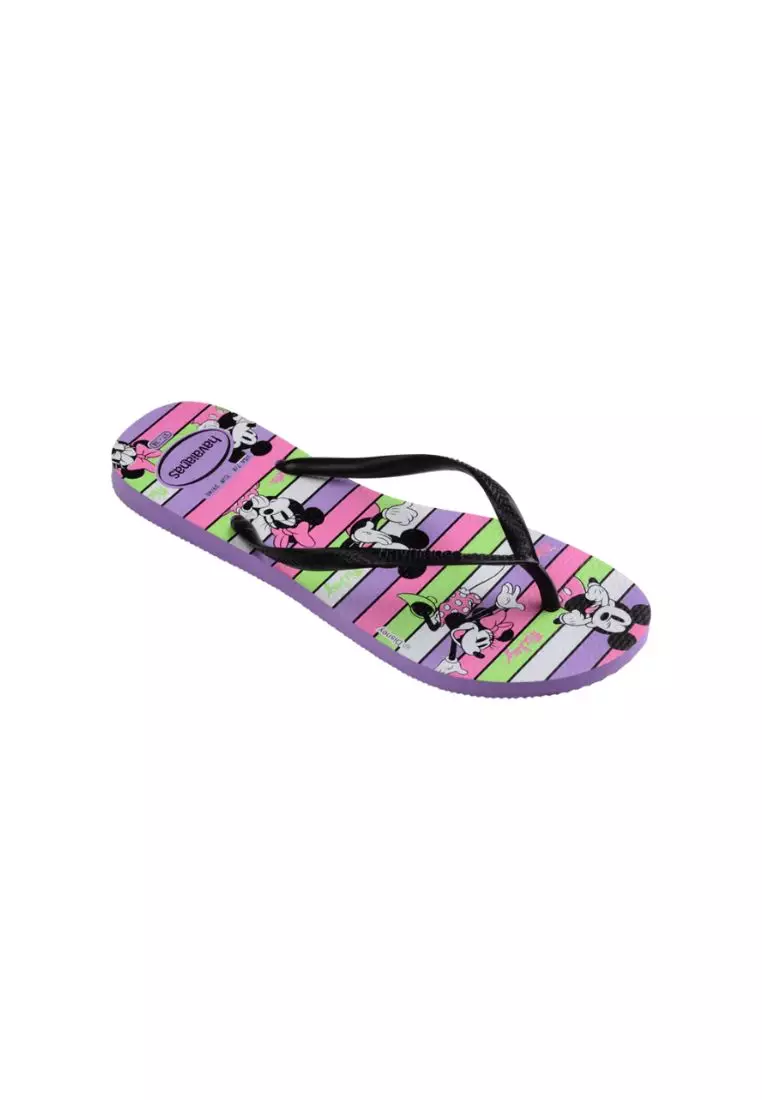 Buy Havaianas Kids Slim Disney Flip Flops - Prisma Purple Online ...
