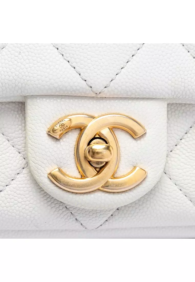 Buy CHANEL Pre-Loved Chanel Mini Quilted Caviar Twist Your Buttons Flap ...