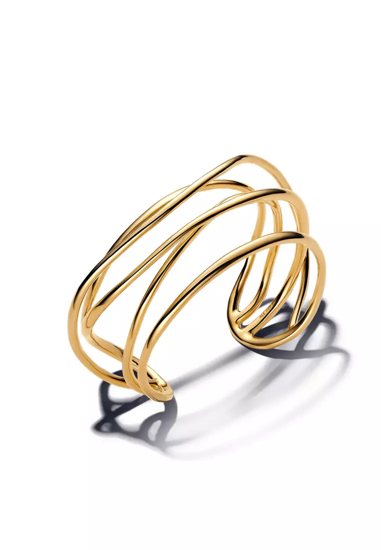 Buy PANDORA Pandora Essence 14K Gold Plated Organically Shaped Wired ...