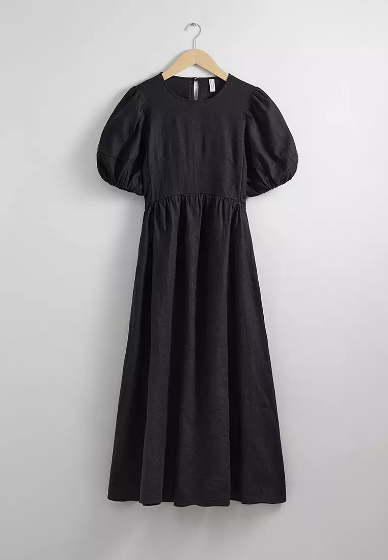 Buy & Other Stories Puff-Sleeve Midi Dress Online | ZALORA Malaysia