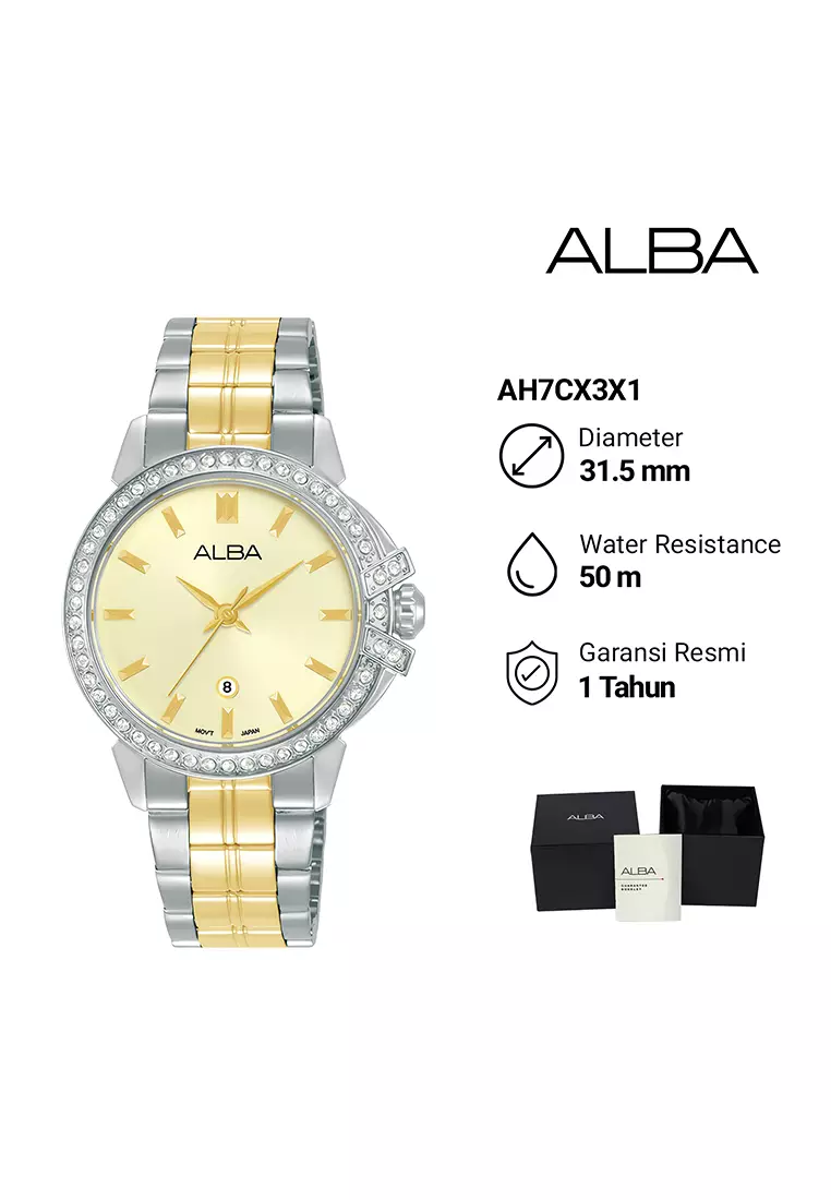 Jual Alba ALBA SignA - Jam Tangan Analog Wanita - Silver Gold Stainless ...