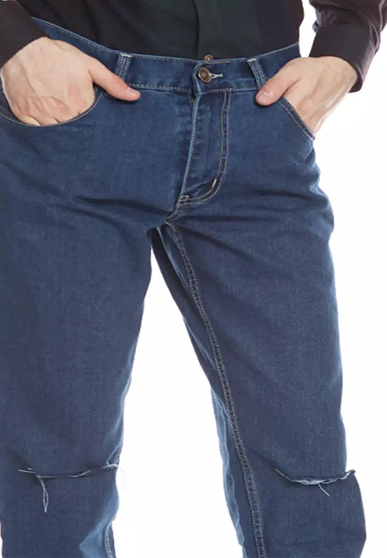 Jual 2nd Red Ripped Jeans Basic Premium Regular Fit JB911 Original 2025 ...