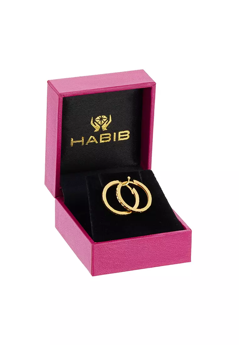Buy HABIB HABIB Oro Italia 916 Yellow Gold Earrings GE76281224 (22K ...