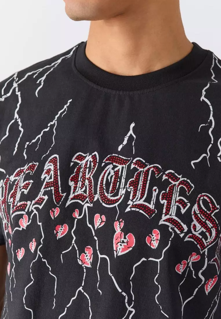 Buy REASON NYC Streetwear - Heartless Short Sleeves Tee - Black Online ...