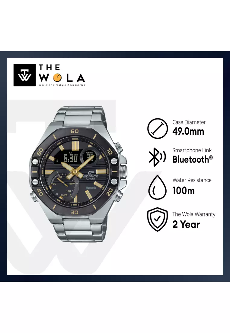 EDIFICE ECB-10DB-1A9 Men Analog-Digital Watch Silver Stainless Steel Strap (PP-01) 2025 | Buy ...