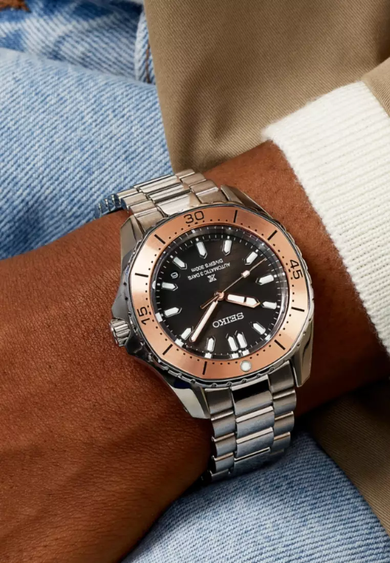 Buy Seiko Seiko Prospex Polygonal Bezel Ocean Grey & Bronze Tone ...