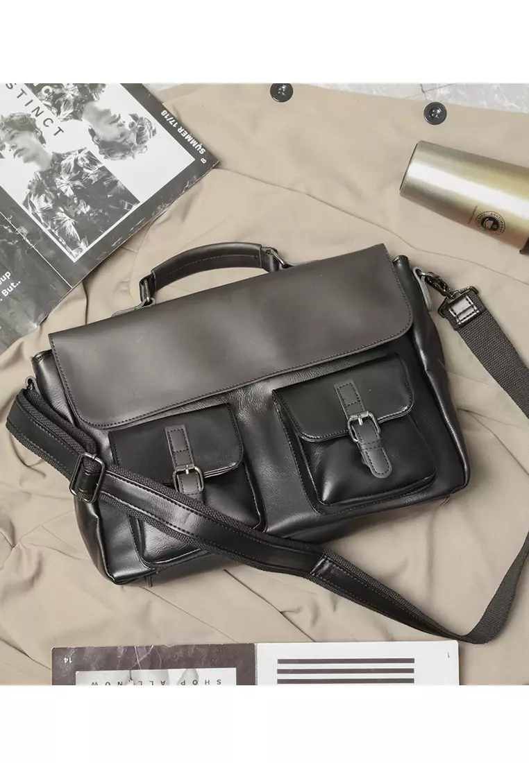 Buy Twenty Eight Shoes Waxed Faux Leather Briefcase ET6617 2024 Online | ZALORA