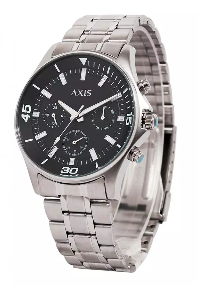 Buy Axis Axis Leonardo Silver Stainless Steel AH1308-0102 2026 Online ...