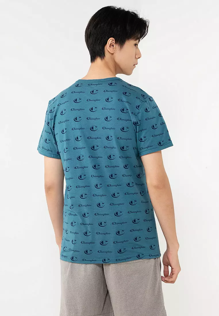 Buy CHAMPION Logo Monogram Print T-Shirt 2025 Online | ZALORA