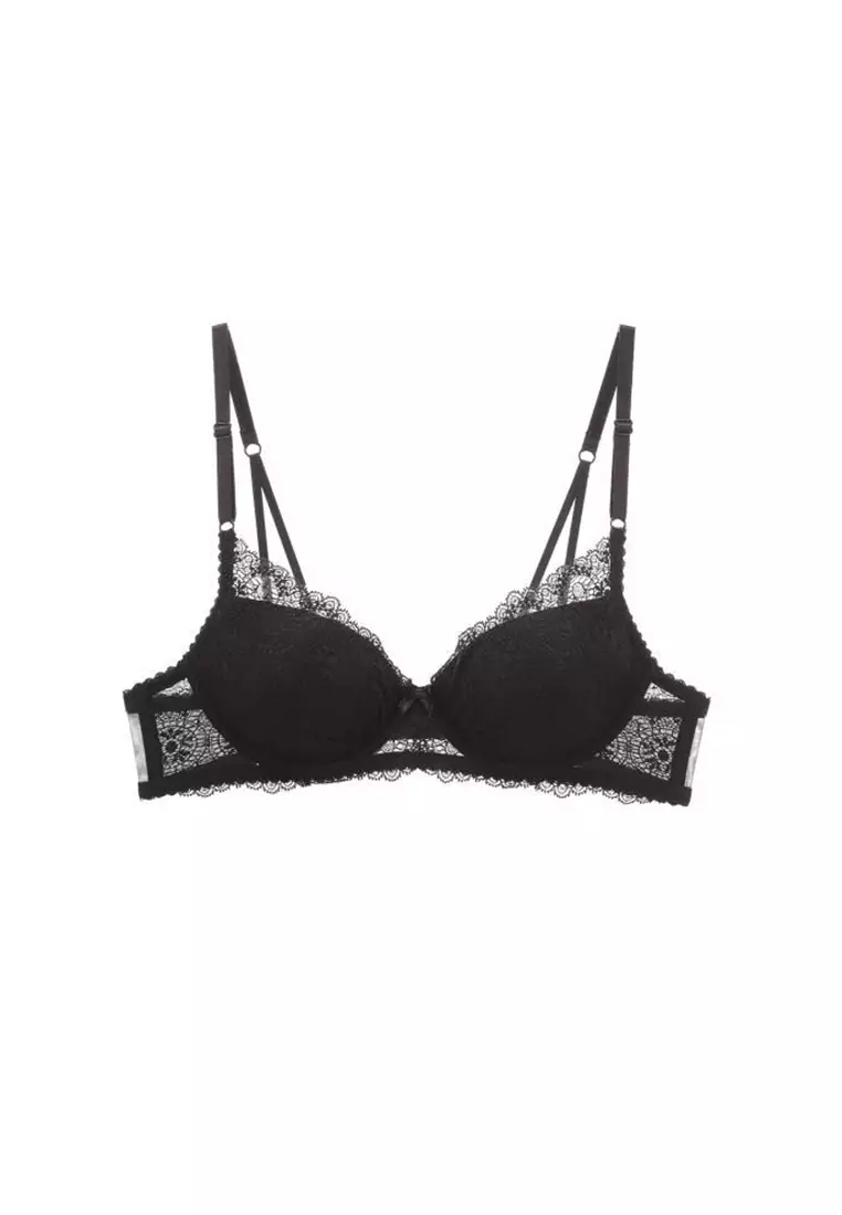 Buy ZITIQUE Women's European Style Sexy Lace-trimmed Lingerie Set (Bra ...