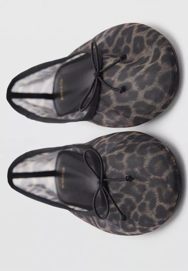 Jual Mango Leopard Semi-Transparent Ballerinas Original 2026 | ZALORA ...