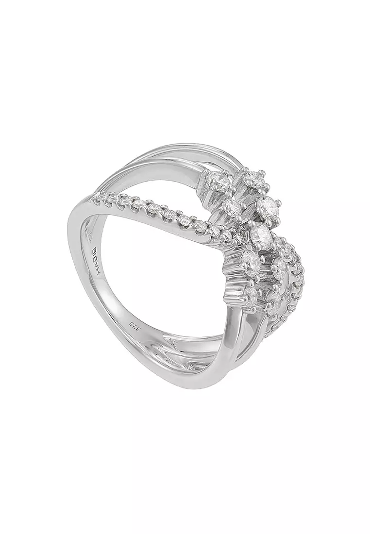 Buy HABIB HABIB Chic | Diamond Ring in 375/9K White Gold 272010125 2025 ...