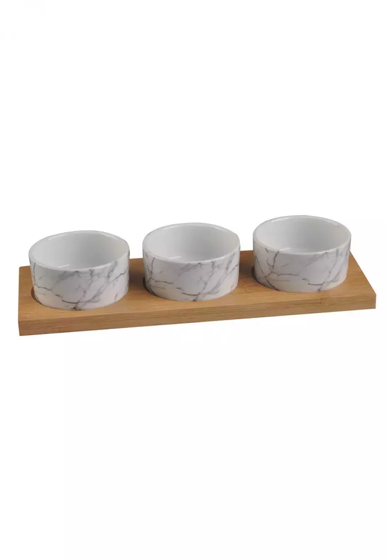 Buy Edge Houseware Marble Finish Condiment Dip Sauce Bowls-Condiment ...