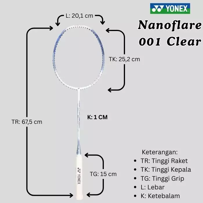Jual Yonex Raket Badminton Yonex Nanoflare 001 Clear GRATIS Senar, tas ...