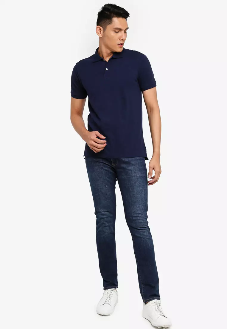 Buy GAP Solid Pique Polo Shirt 2025 Online | ZALORA