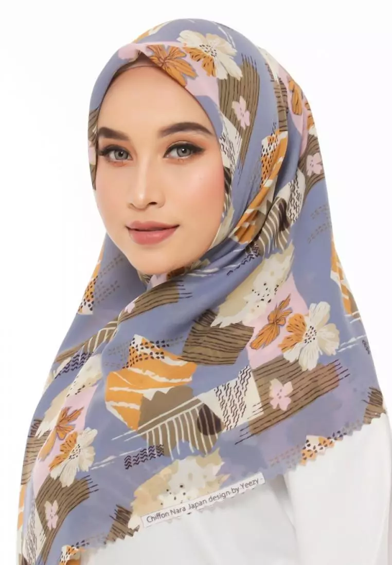 Jual First Hijab Haura Square Hijab In Blue Grey Original 2024 | ZALORA ...