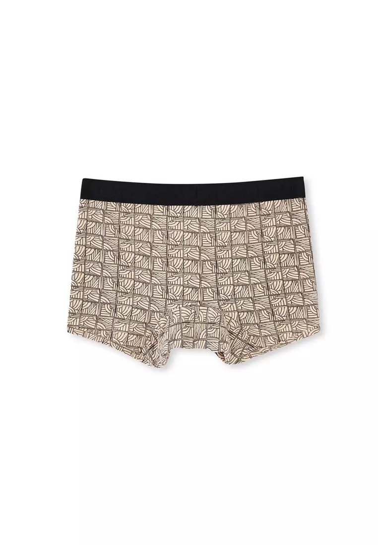 Buy DAGİ 3-Pack Mink Basic Boxer, Geometric Printed, Short Leg ...