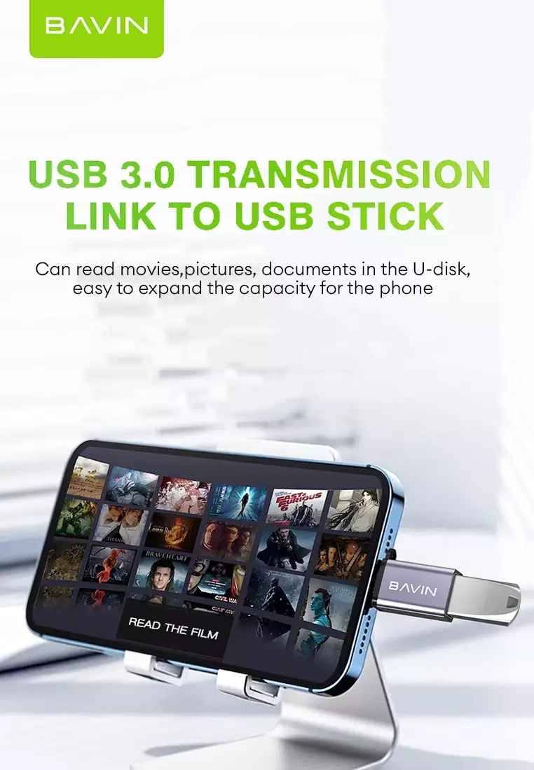 Buy BAVIN OTG Adaptor USB 3.0 Fast Data Transmission for For iPh 15 and ...