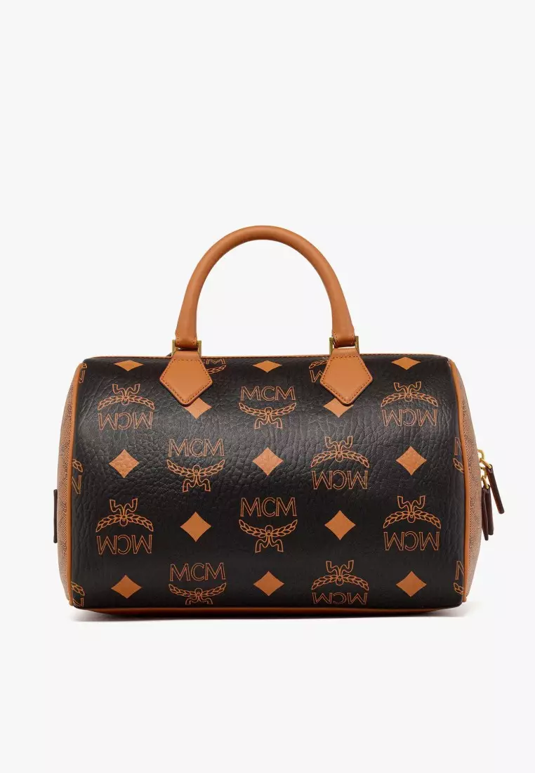 Buy MCM Ella Boston Bag in Monogram Mix 2025 Online | ZALORA