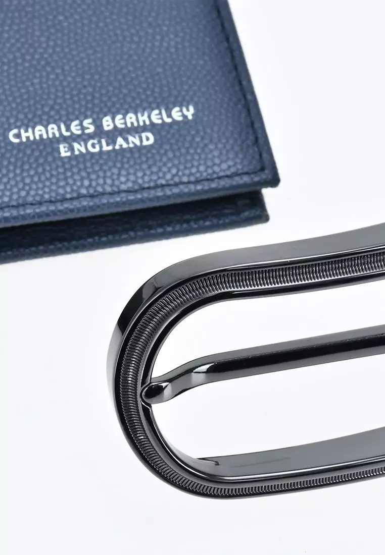 Buy Charles Berkeley Tumbled Leather Bifold Wallet & Gun Metal Buckle ...