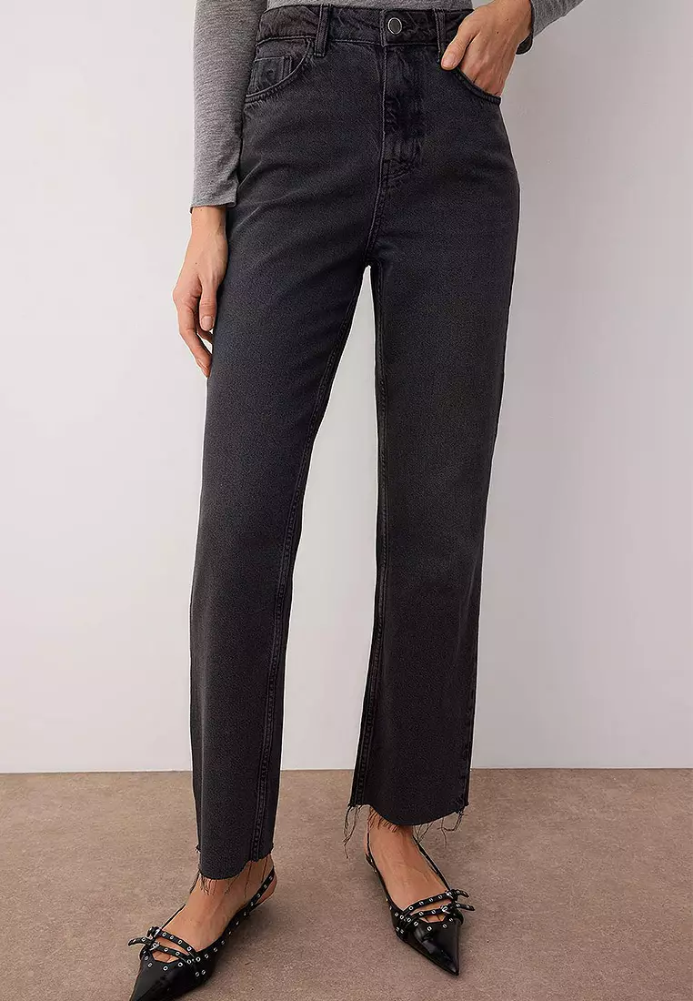 Buy Trendyol High Waist Straight Leg Jeans 2026 Online | ZALORA