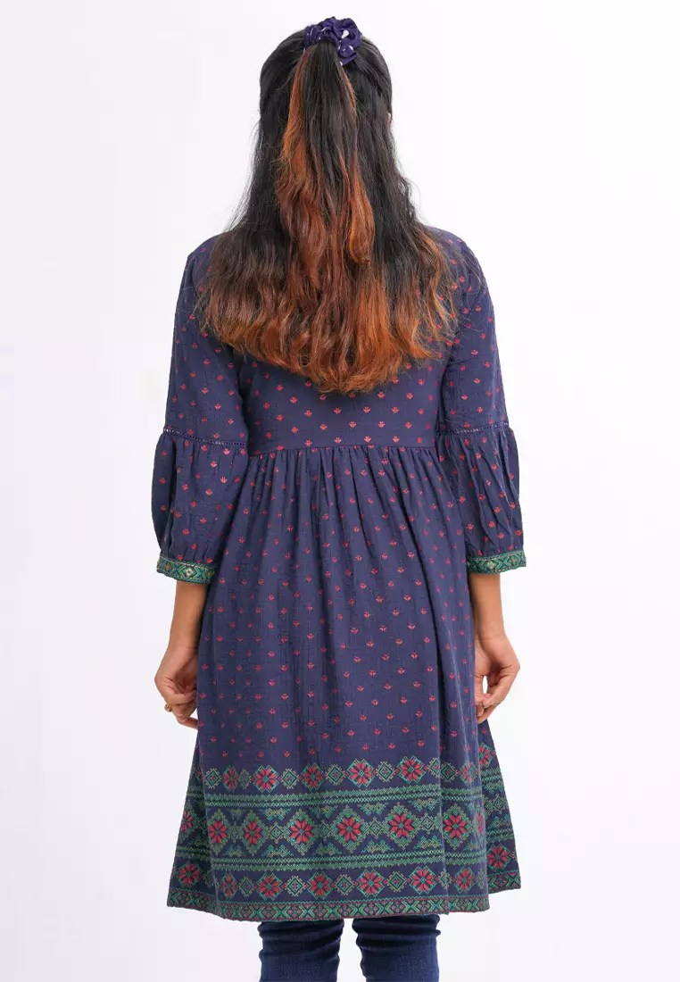 Buy Le Reve Le Reve Navy Blue Frock Style Tunic Online | ZALORA Malaysia